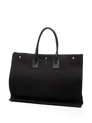 Saint Laurent 2019 Canvas Rive Gauche Tote Bag - Black