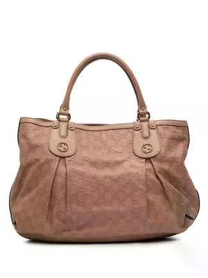 Gucci Large Sissima Tote Bag - Pink