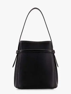 TOTEME Hammered Leather Bucket Bag - Black