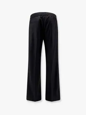 Dolce & Gabbana Virgin Wool Wide-leg Trousers - Black