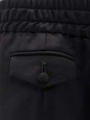 Dolce & Gabbana Virgin Wool Wide-leg Trousers - Black
