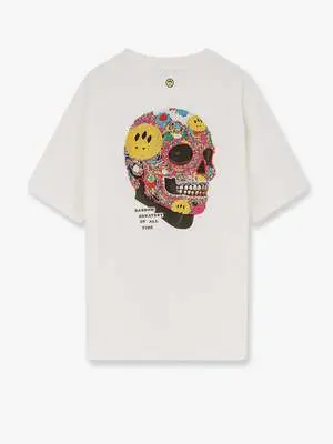 BARROW Cotton Tshirt With Multicolored Logo On The Back