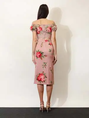 Dolce & Gabbana Stretch Silk Long Skirt