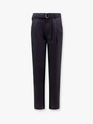 TONYWACK Linen Blend Trousers - Blue