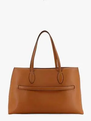 TOTEME Leather Shoulder Bag With Logo - Brown