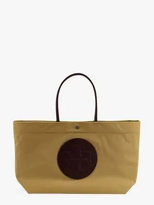 Tory Burch Ella Twist Nylon Shoulder Bag - Beige