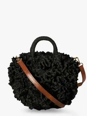 IBELIV Raffia Crossbody Bag - Black
