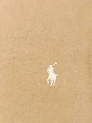 Polo Ralph Lauren Linen Shirt With Logo Embroidery - Beige
