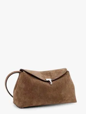 TOTEME Suede Clutch With Turn Lock