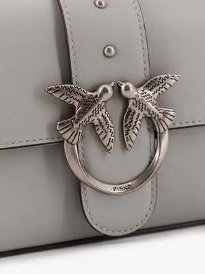 Pinko Mini Love Bag Leather - Grey