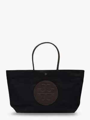 Tory Burch Ella Twist Nylon Shoulder Bag With Logo Patch