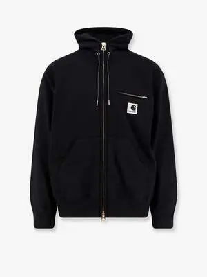 SACAI X CARHARTT WIP Cotton Sweatshirt With Double Logo Patch - Black