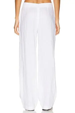 AEXAE Linen Flat Pant - White