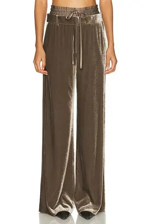 Monse Combo Double Waistband Trouser - Teak