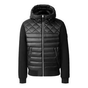 Mackage Fletcher Mixed-media Down Hooded Jacket - Black