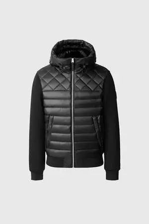 Mackage Fletcher Mixed-media Down Hooded Jacket - Black