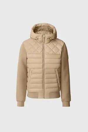 Mackage Fletcher Mixed-media Down Hooded Jacket - Light Camel
