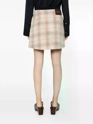 Loewe Check-pattern Mini Skirt