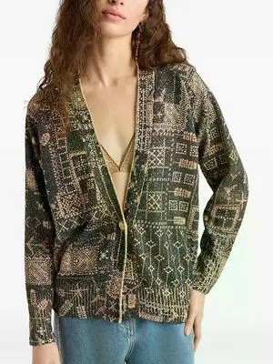Momoni Eduardo Printed Sequin Cardigan