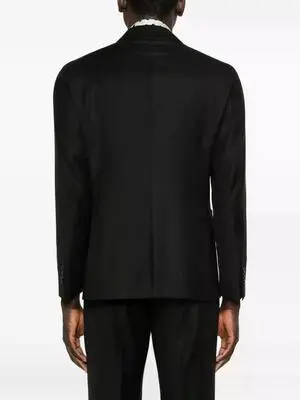 Tagliatore Peak-lapel Double-breasted Suit - Black