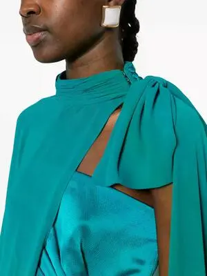 Rosa Clara Cape-effect Draped Gown
