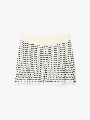 HOUSE OF DAGMAR Lace Mini Shorts - White Black