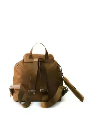 Prada Medium Re-nylon Backpack With Pouch - Brown