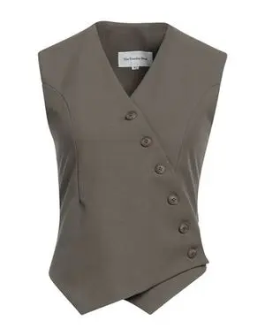THE FRANKIE SHOP Tailored Vest Military Size Polyester, Rayon, Elastane - Green