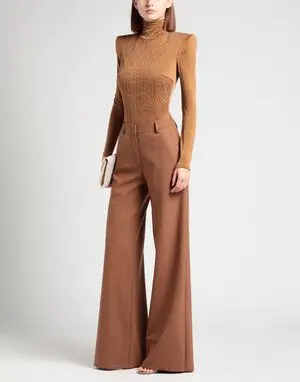 Elisabetta Franchi Bodysuit In Cupro And Elastane - Beige