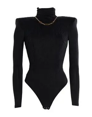 Elisabetta Franchi Bodysuit In Cupro And Elastane Black