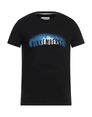 BIKKEMBERGS T-shirt Size Cotton, Elastane - Black