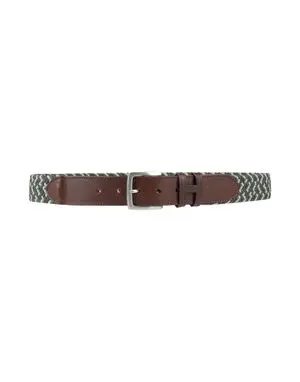 HACKETT Woven Belt With Leather Trim
