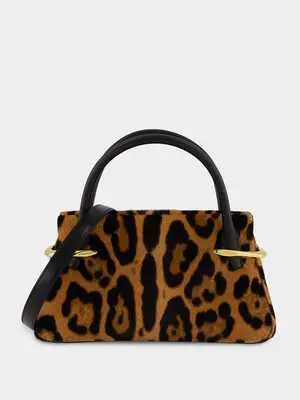 Givenchy Leopard Print Mini Pinch Bag In Pony Effect Leather - Animal Print