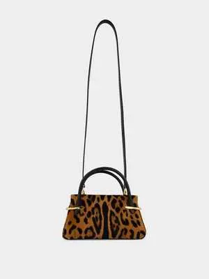 Givenchy Leopard Print Mini Pinch Bag In Pony Effect Leather