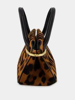 Givenchy Leopard Print Mini Pinch Bag In Pony Effect Leather