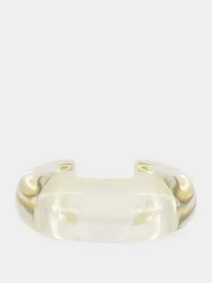 LIZZIE FORTUNATO Lime Resin Arc Cuff Bracelet - Green