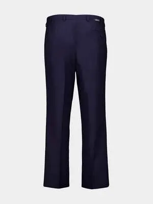 Prada Navy Classic Fit Wool Trousers
