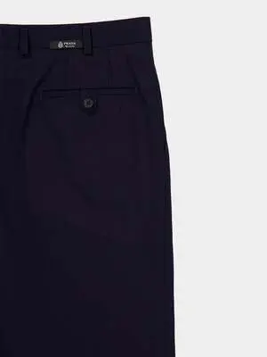 Prada Navy Classic Fit Wool Trousers