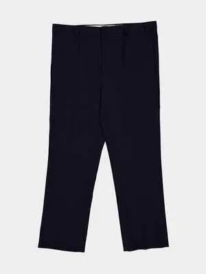Prada Navy Classic Fit Wool Trousers