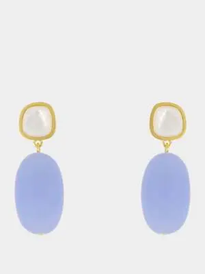 LIZZIE FORTUNATO Big Sur Drop Earrings - Blue