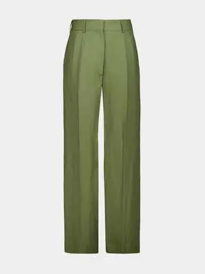 BLAZÉ MILANO Mid-day Sun Palm Fox Pants - Green