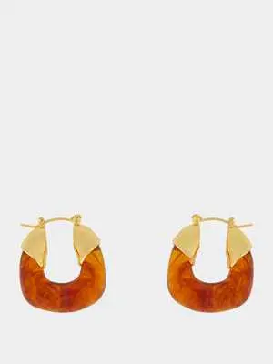 LIZZIE FORTUNATO Mini Organic Hoops - Brown
