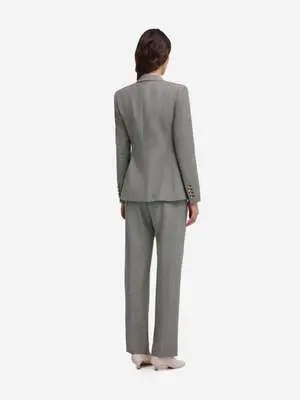 BLAZÉ MILANO Houndstooth Virgin Wool Blazer - Grey
