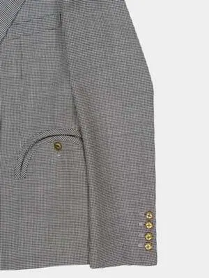 BLAZÉ MILANO Houndstooth Virgin Wool Blazer - Grey