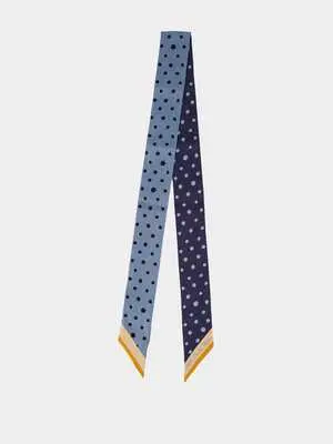 Fendi Falena Dots Silk Wrappy Scarf - Blue