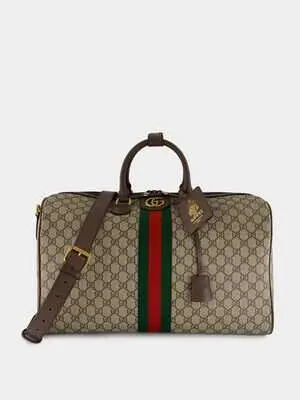 Gucci Beige Gg Monogram Medium Duffle Bag - Multicolour