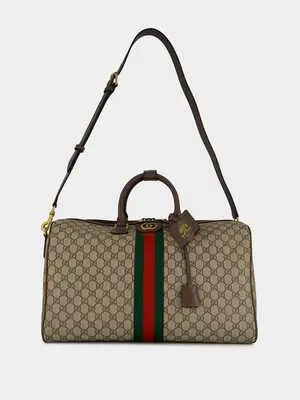 Gucci Beige Gg Monogram Medium Duffle Bag
