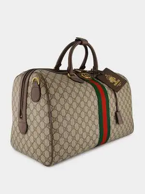 Gucci Beige Gg Monogram Medium Duffle Bag
