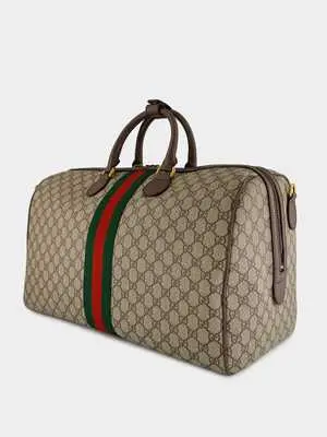 Gucci Beige Gg Monogram Medium Duffle Bag