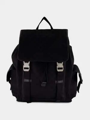 Gucci Gg Canvas Large Backpack - Black